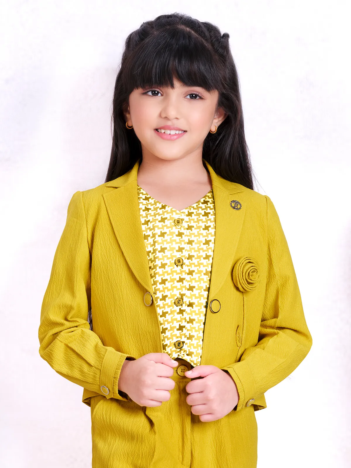Jacket style mustard yellow co-ord set-G3-GCC147 | United States