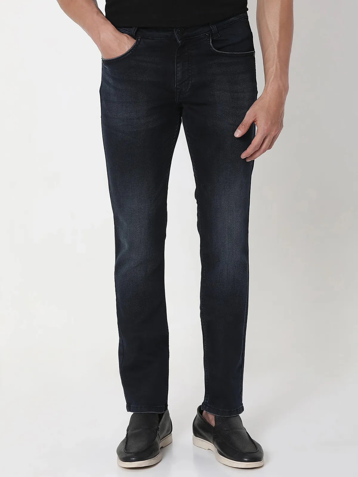 MUFTI black denim washed super slim fit jeans-G3-MJE5118 | Australia