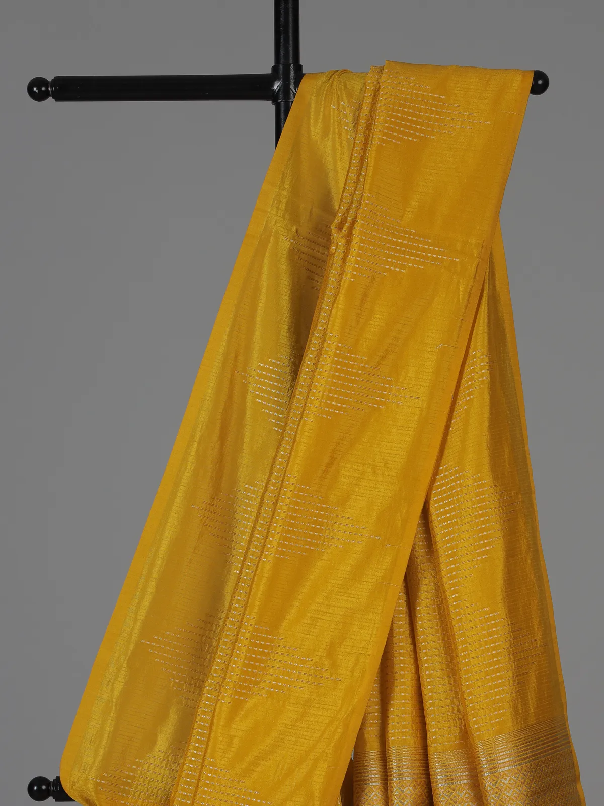 Mustard yellow semi silk saree with woven charm-G3-WSA63436