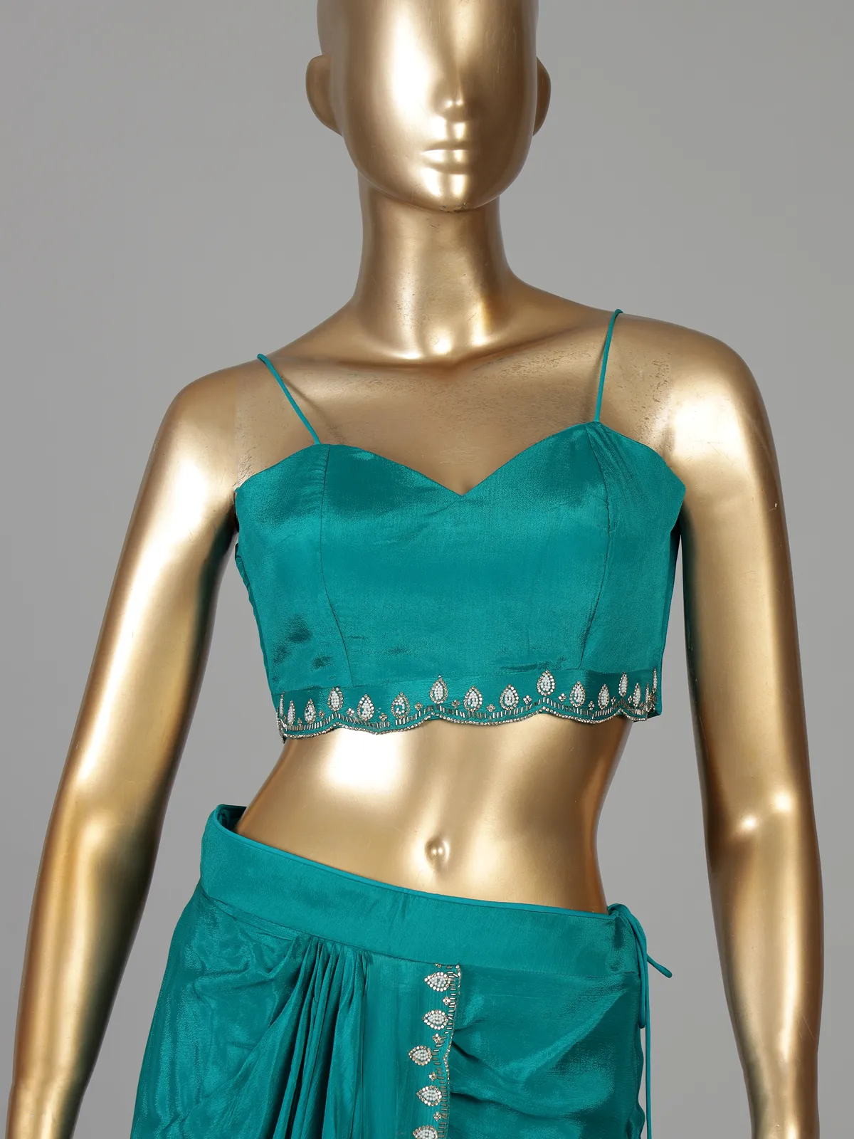 Teal sea green indo western dhoti suit-G3-WSS46066 | Australia