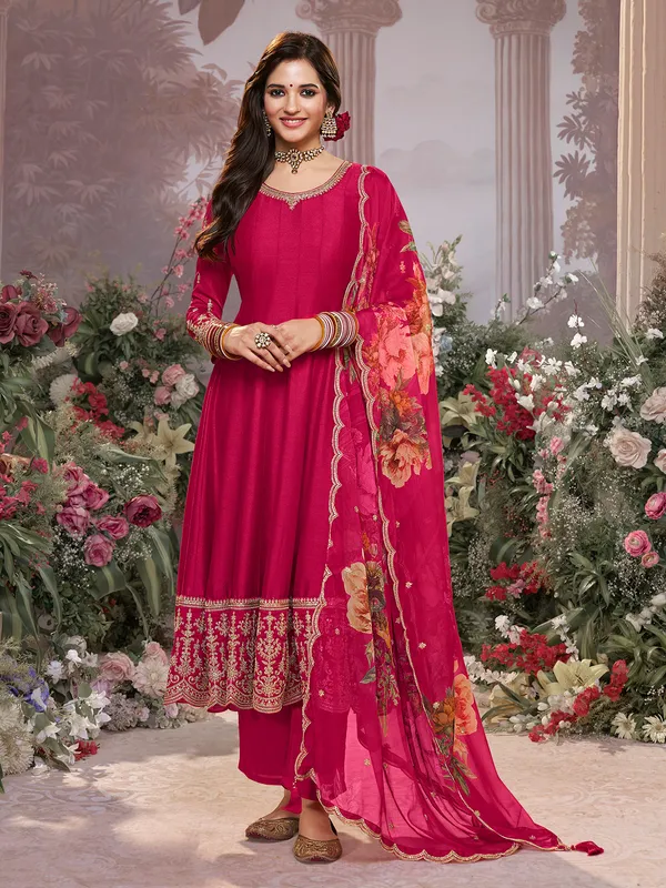 Hot pink vibrant chinon salwar suit for women-G3-WSS45100 | United...