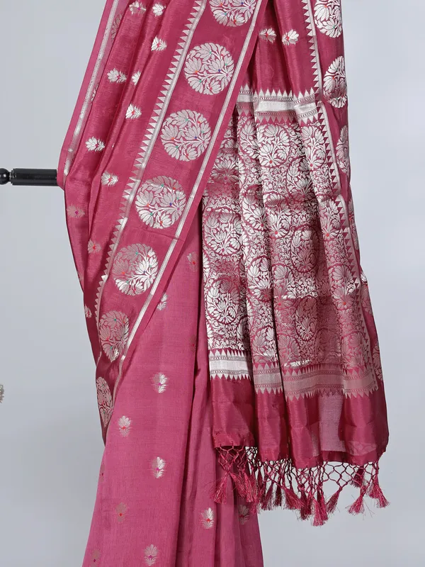 Light wine art silk zari butti festive saree-G3-WSA61831