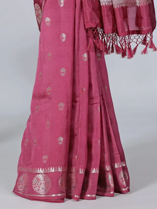 Light wine art silk zari butti festive saree-G3-WSA61831