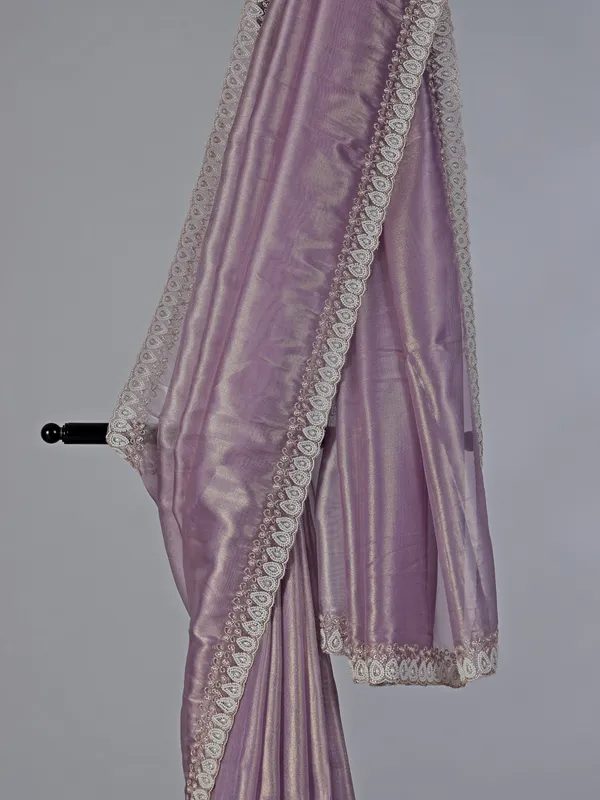 Purple tissue silk wedding wear saree-G3-WSA61341 | Canada