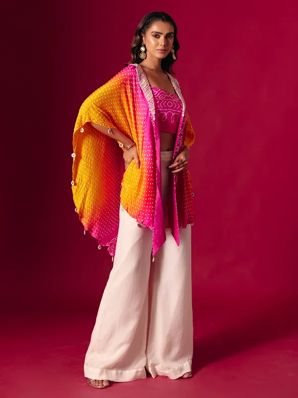 Rani silk designer palazzo suit with jacket-G3-WSS44869 | Australia