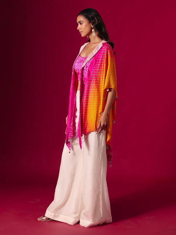 Rani silk designer palazzo suit with jacket-G3-WSS44869 | Australia