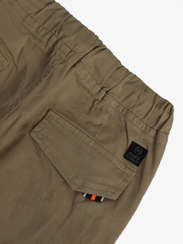 Ruff plain khaki cargo jeans-G3-BJE01035 | United States