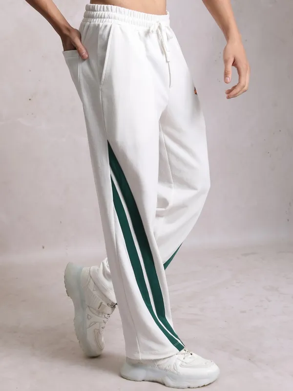 Buy Highlander White Relaxed Fit Track Pant for Men Online at