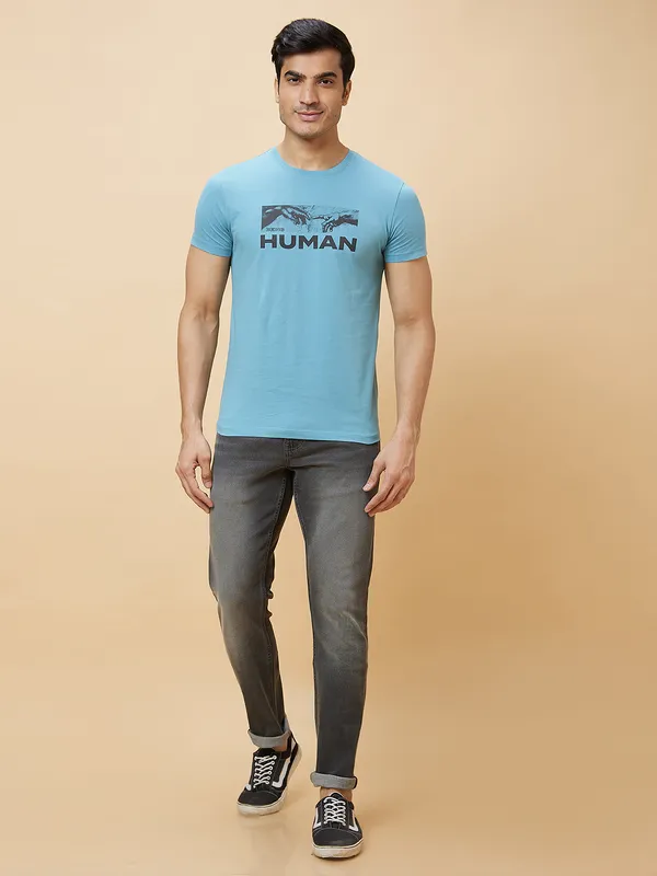 Being Human Men Slim Fit Denim-Grey Tone