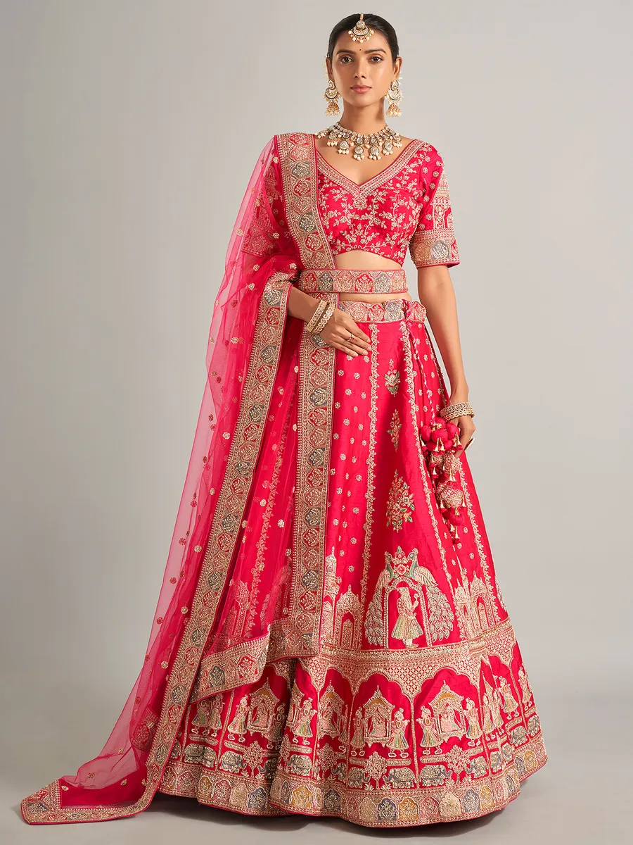 Heart melting rani lehenga choli in silk-G3-WLC16056 | United States