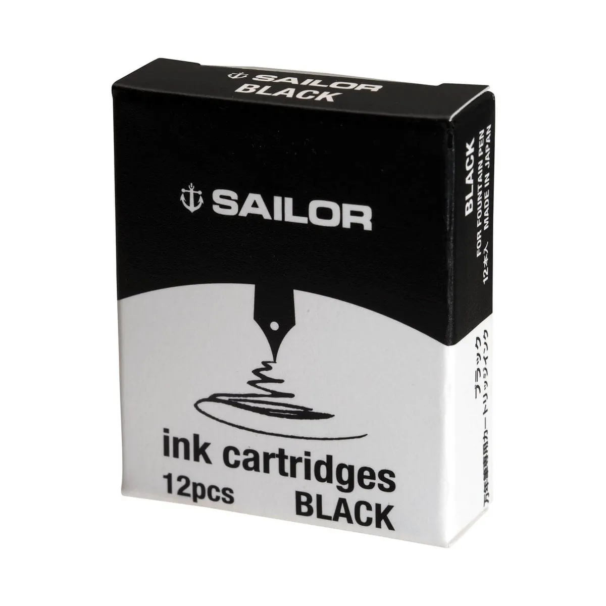Buy Sailor Jentle Ink Cartridge Pack of 12 Black Online - William Penn