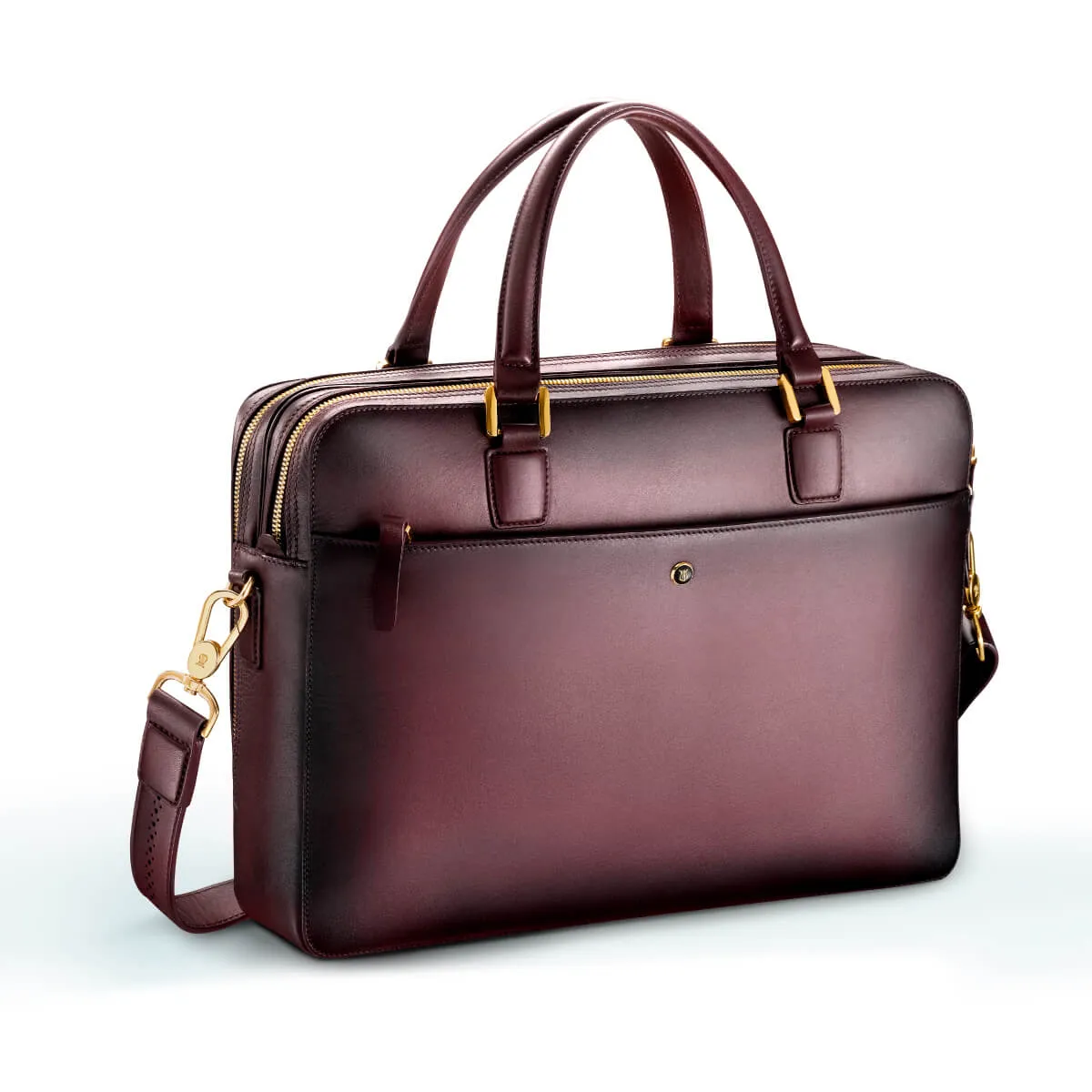 Buy 14-inch Slim Leather Laptop Bag Online- William Penn
