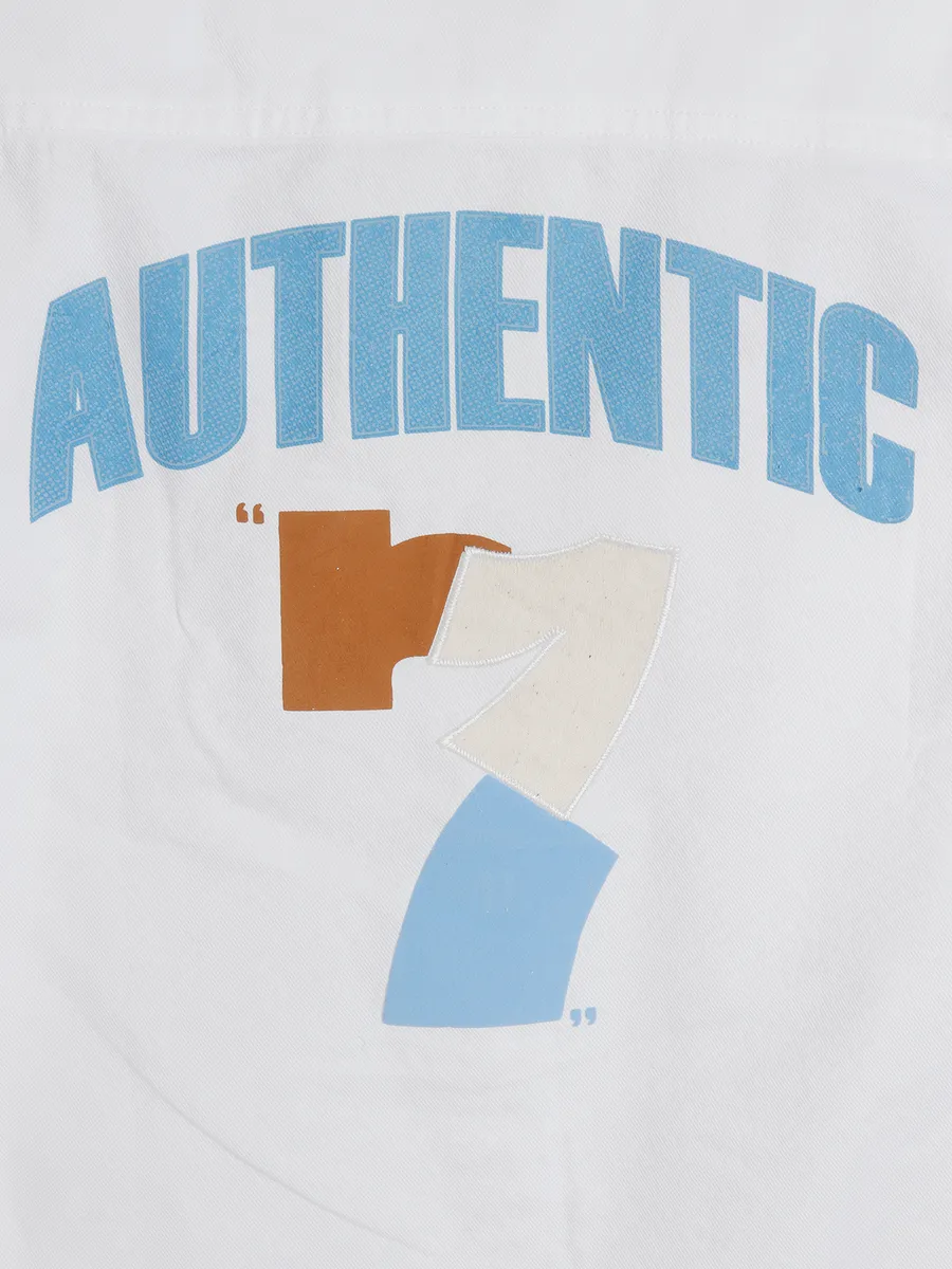 Blazo white printed cotton shirt-G3-BCS2755