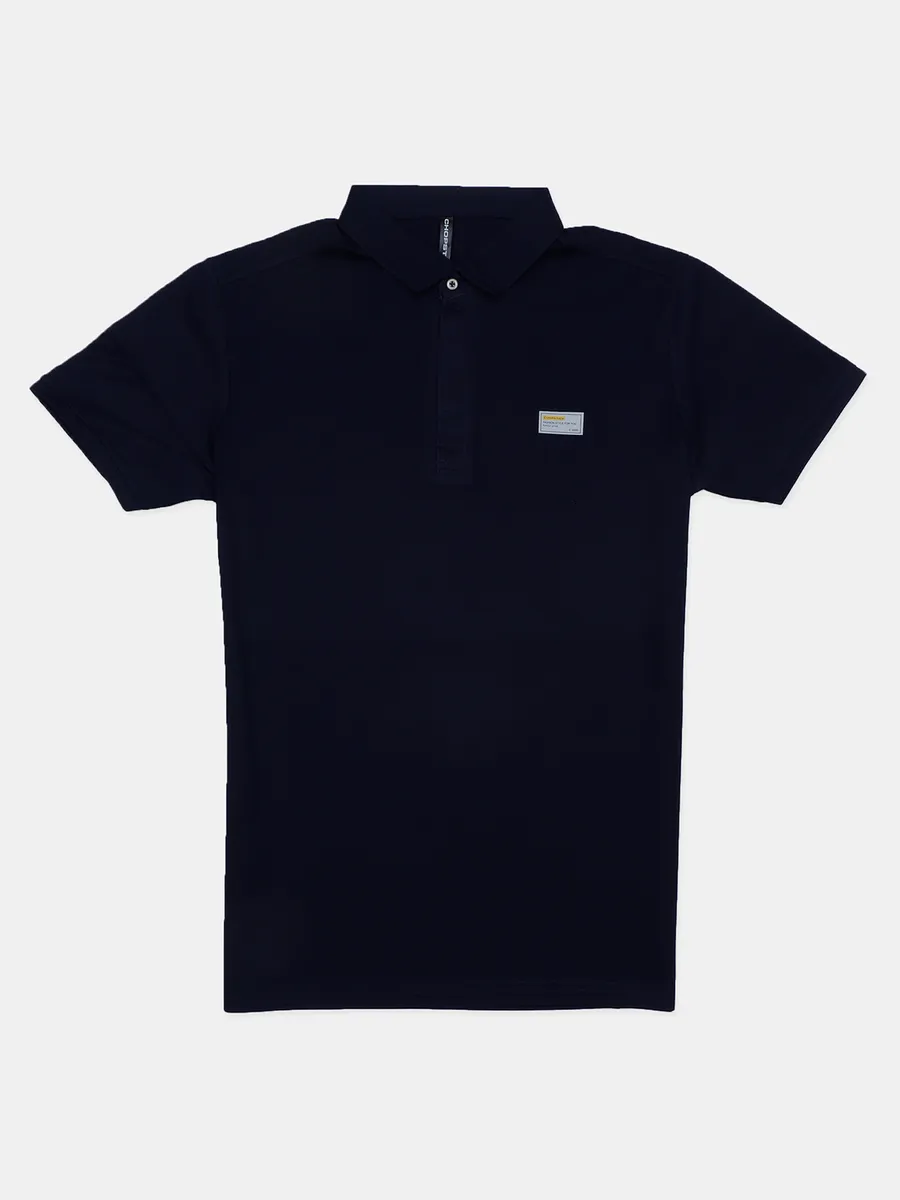 Chopstick solid navy blue hued cotton t-shirt-G3-MTS13710 | United...