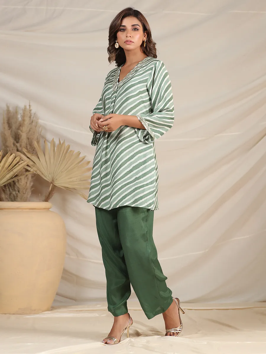 Classy green printed cotton co-ord set-G3-WCS15438 | United States