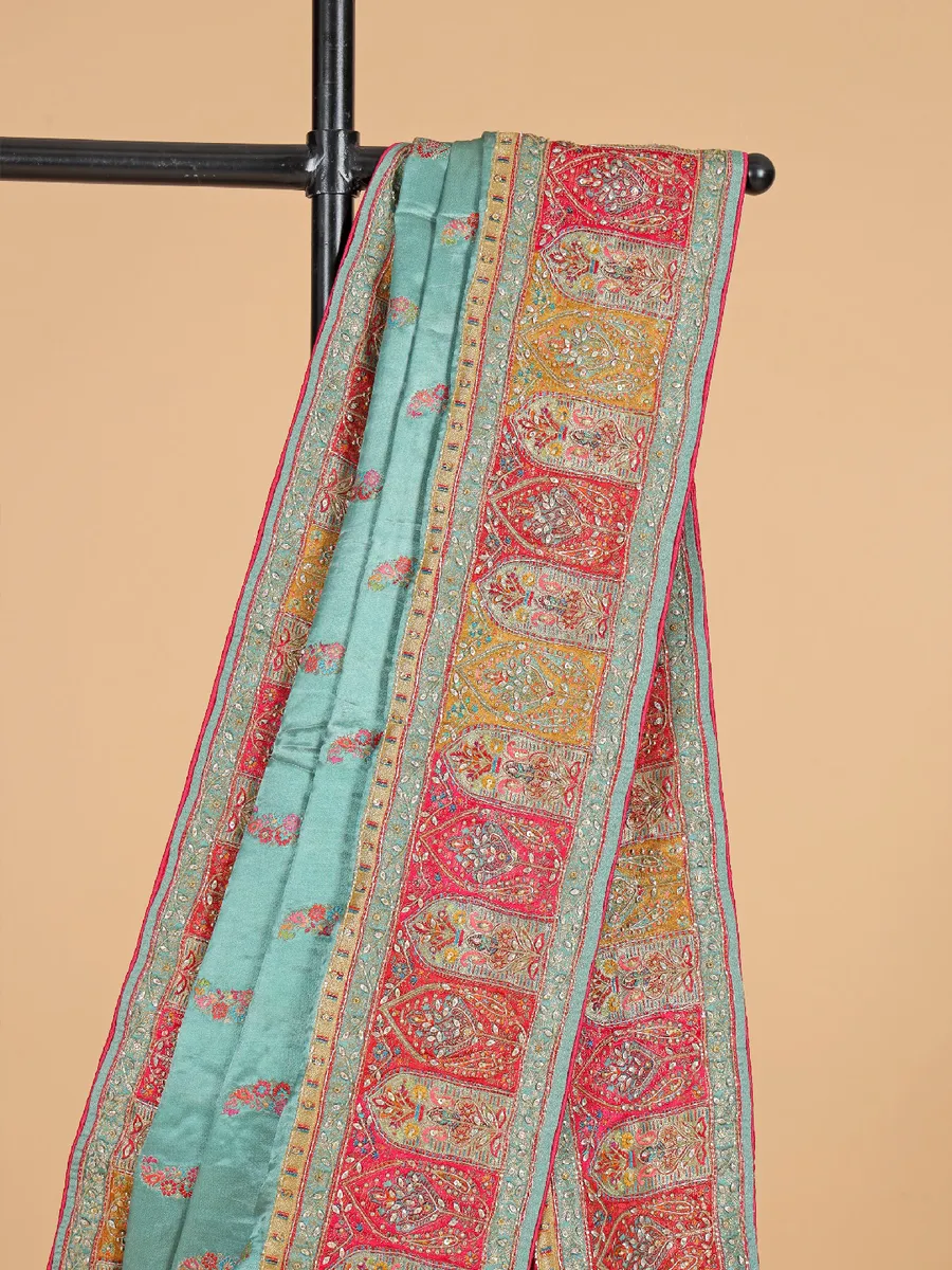 Copper green masru silk saree for wedding-G3-WSA57558 | United States