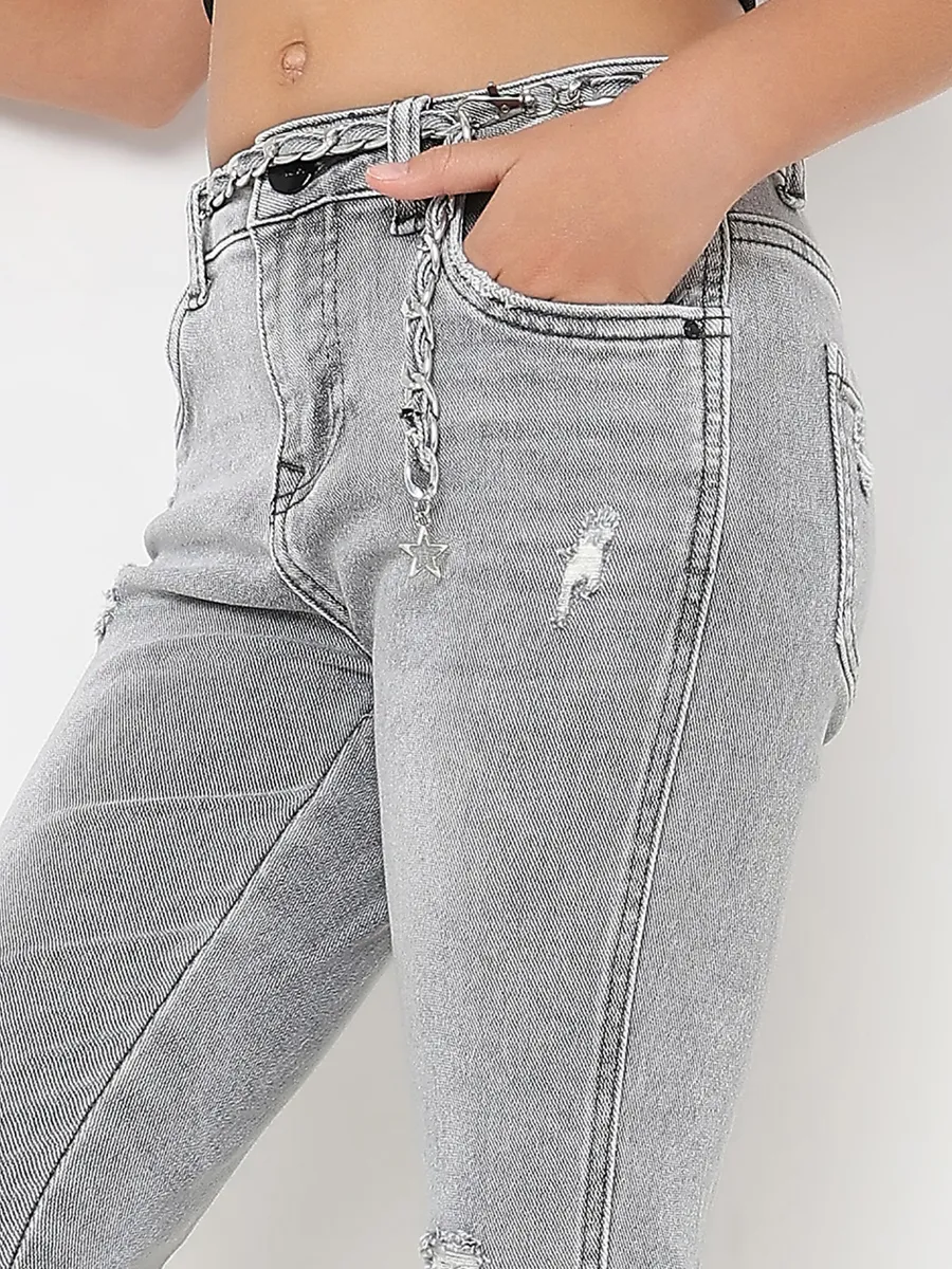 DEAL light grey ripped jeans-G3-GJE0716 | United States