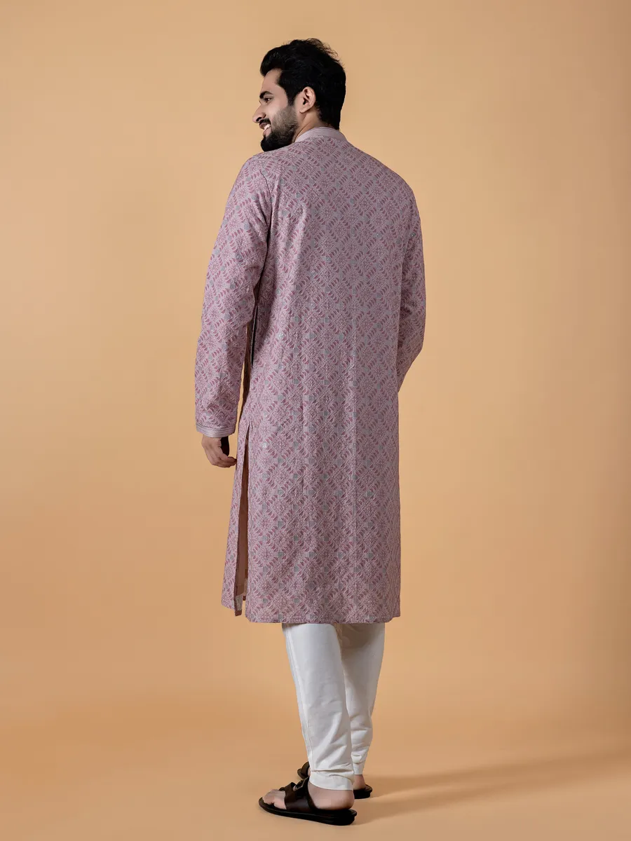 Elegant onion pink printed kurta suit-G3-MKS4747 | United States