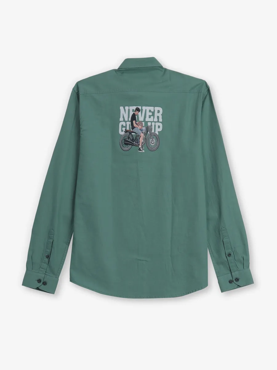 FRIO light green plain cotton shirt-G3-MCS14802 | United States