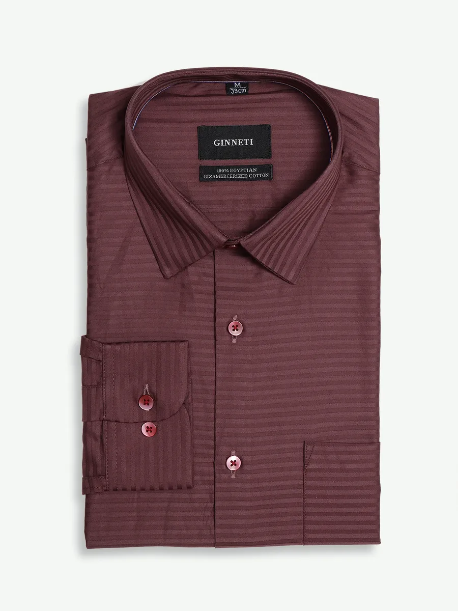 Ginneti brown cotton shirt-G3-MPS12219 | United Kingdom