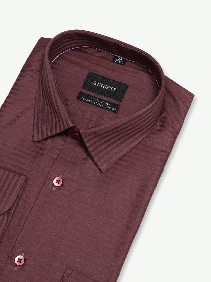 Ginneti brown cotton shirt-G3-MPS12219 | United Kingdom
