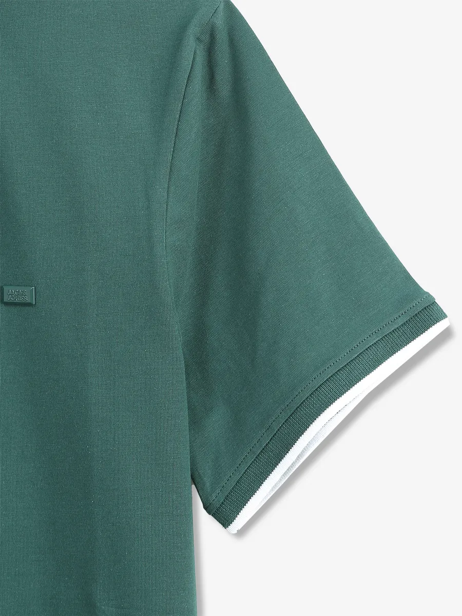 JACK&JONES rama green cotton plain t-shirt-G3-MTS18599 | United States