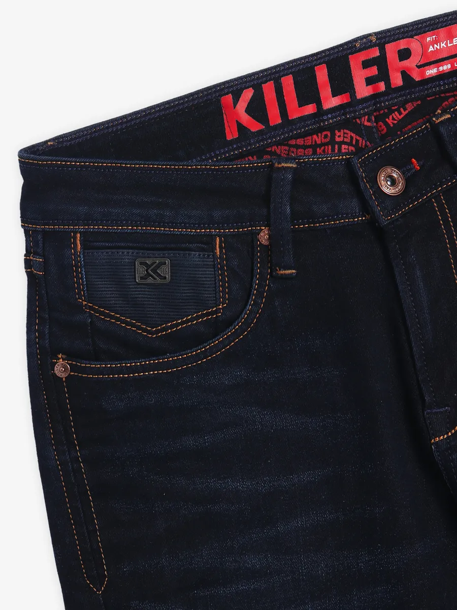 KILLER washed black denim in ankle fit-G3-MJE5278 | United States