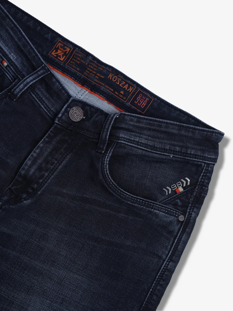 KOZZAK dark navy denim super skinny fit jeans-G3-MJE5078