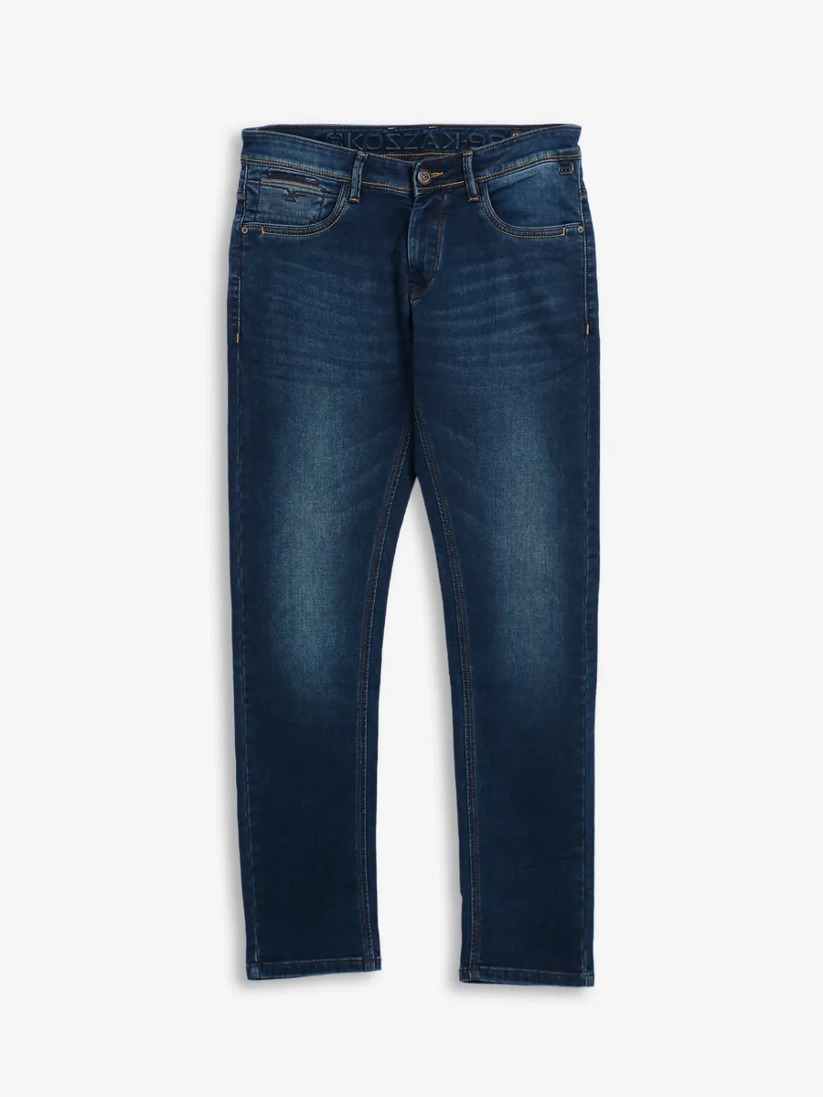 Kozzak navy washed skinny fit jeans-G3-MJE4576 | United States