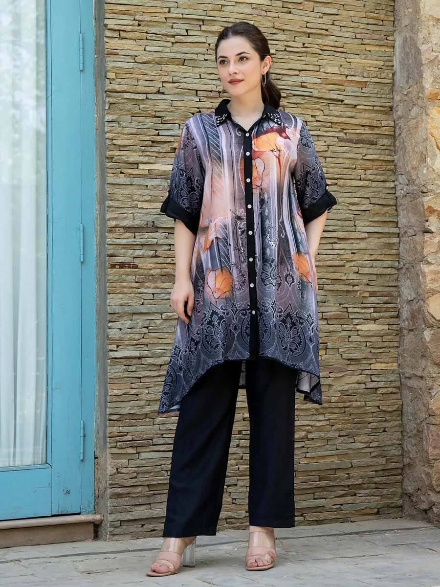 Latest black georgette co-ord set-G3-WCS15436