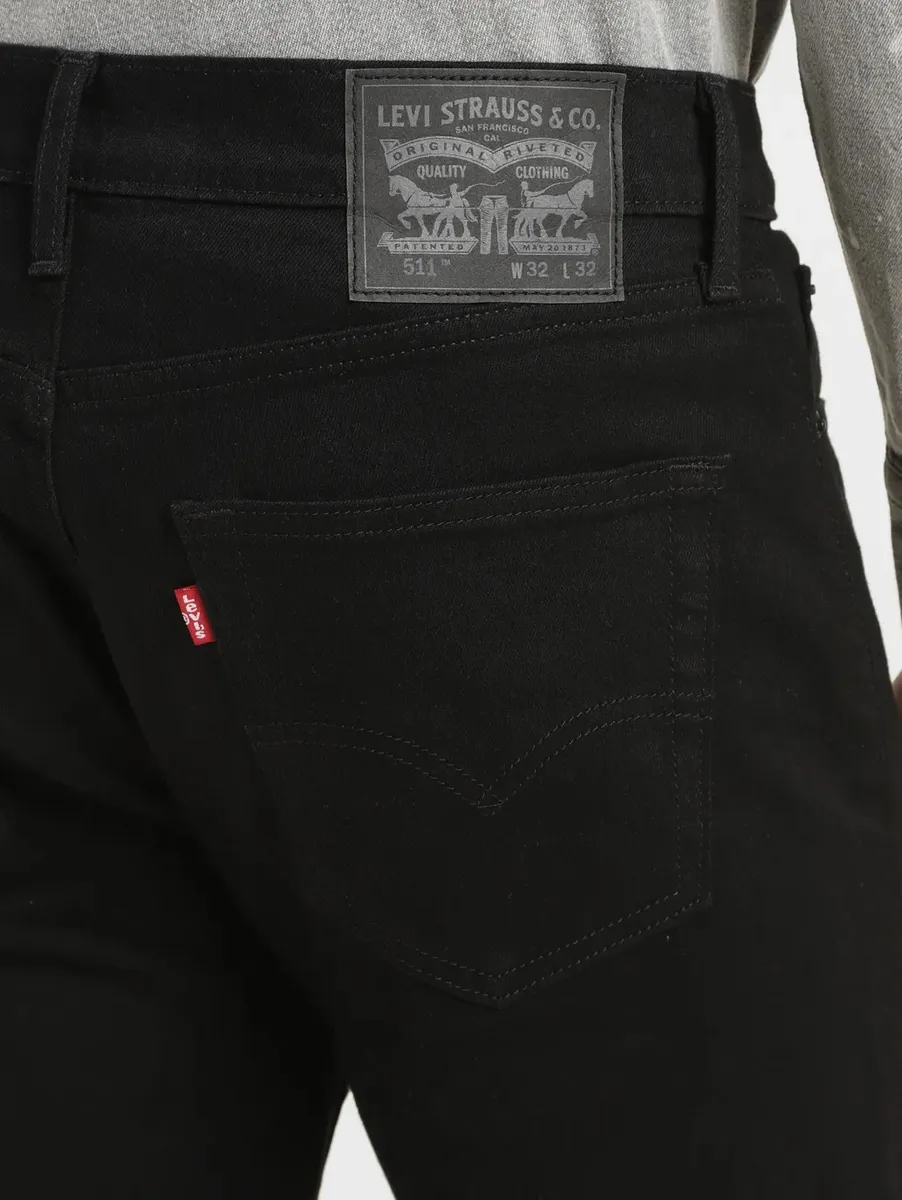 LEVIS 511 slim fit solid black jeans-G3-MJE5005 | United States