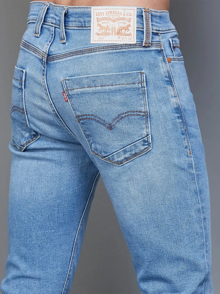 Levis ice blue washed 512 slim taper jeans-G3-MJE4606 | United States