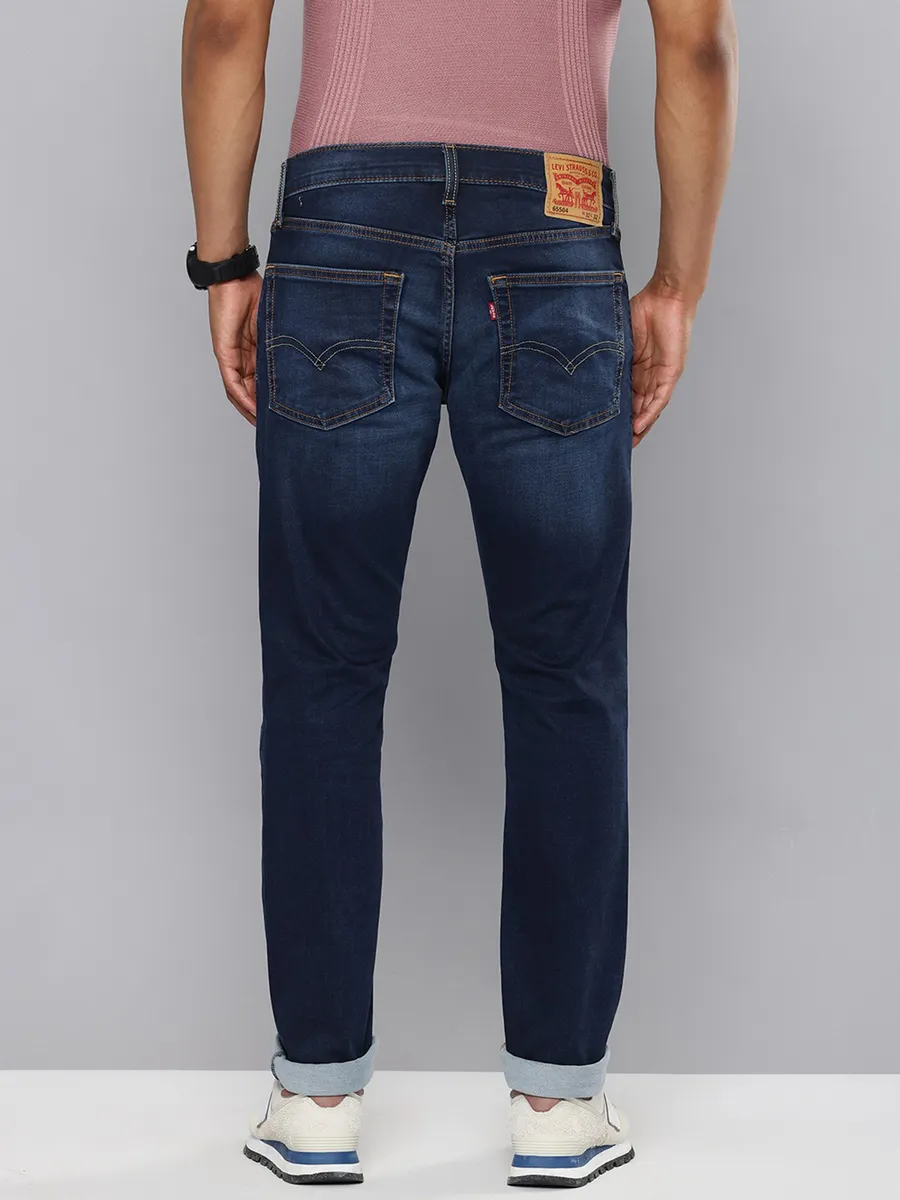 LEVIS washed navy denim skinny jeans-G3-MJE5354