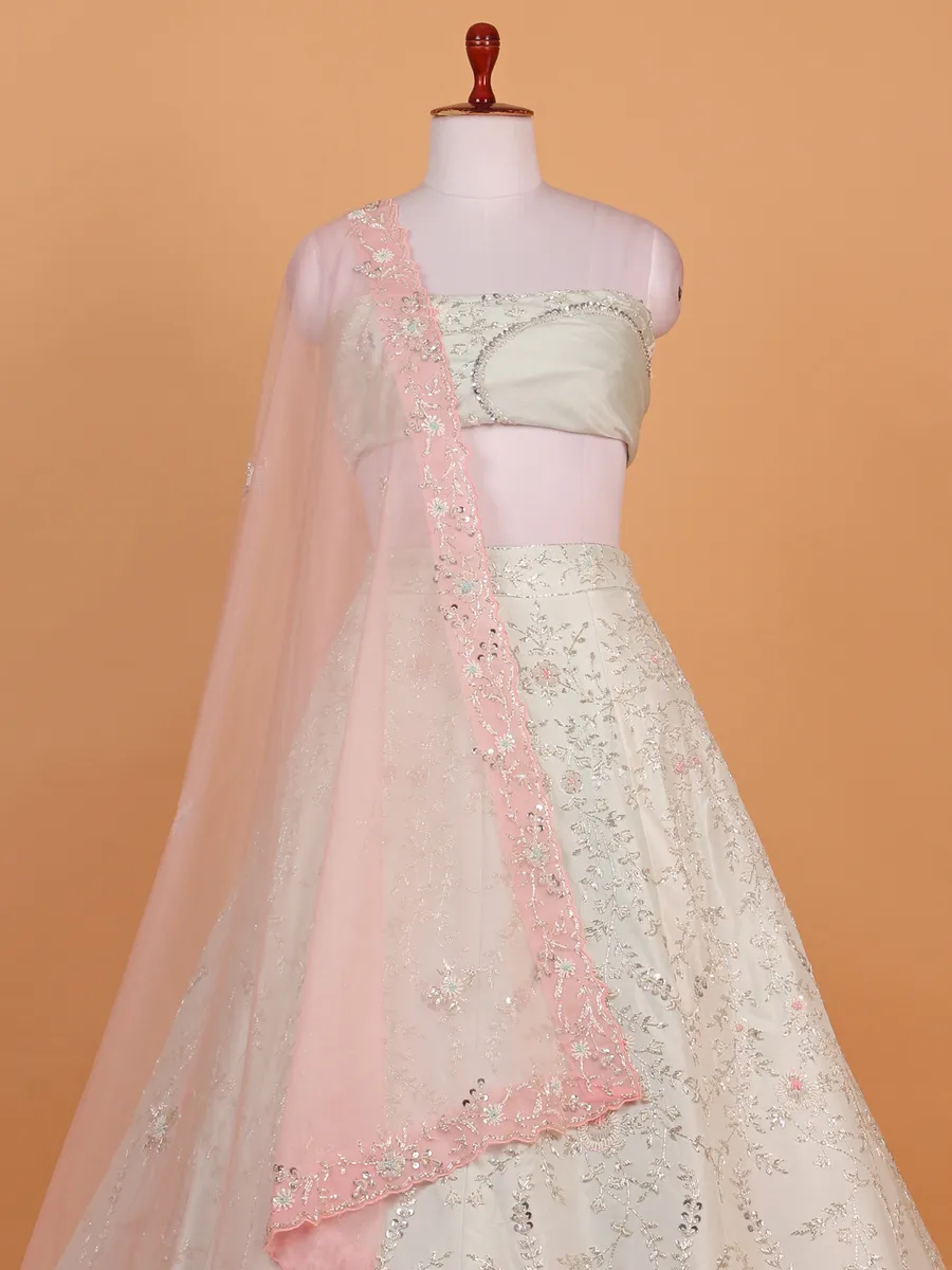 Mint green silk lehenga choli radiate grace and charm-G3-WLC16296...