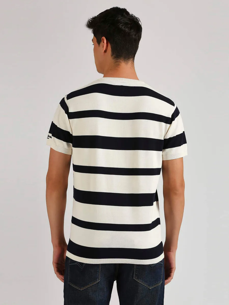 PEPE JEANS navy stripe t-shirt-G3-MTS18536 | United States