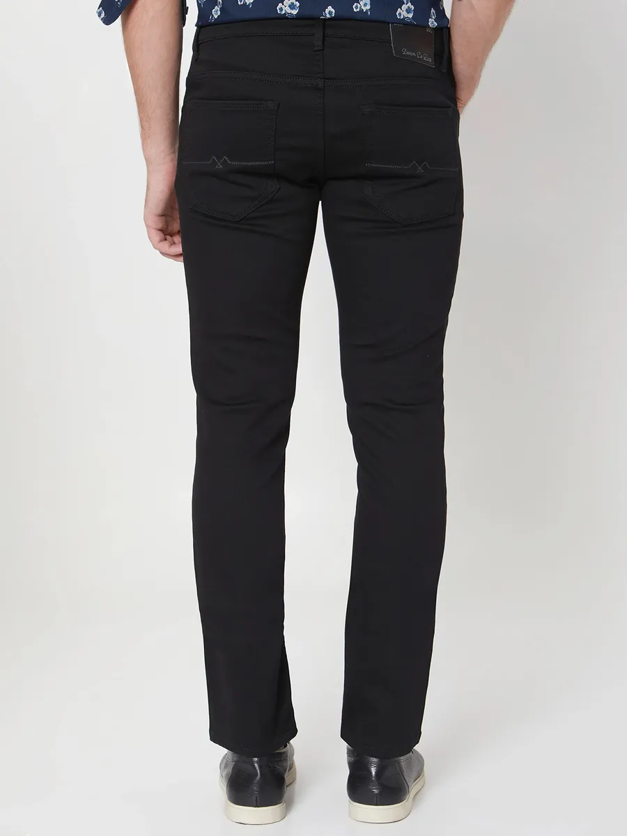 MUFTI dark black solid denim jeans for men-G3-MJE5741 | United States