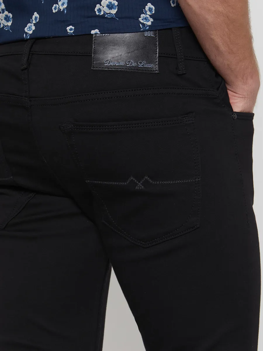MUFTI dark black solid denim jeans for men-G3-MJE5741 | United States