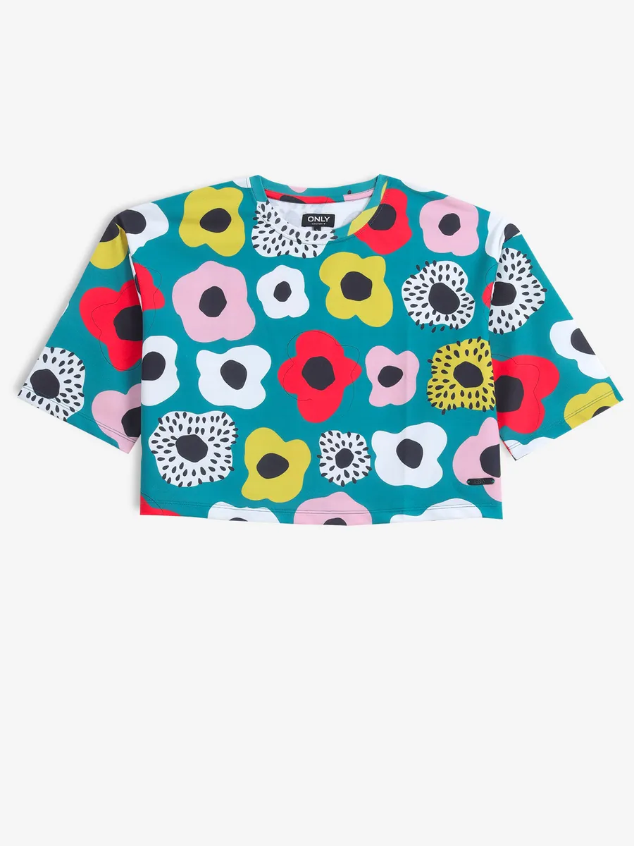 ONLY rama blue cotton crop top-G3-WTO4985 | United States