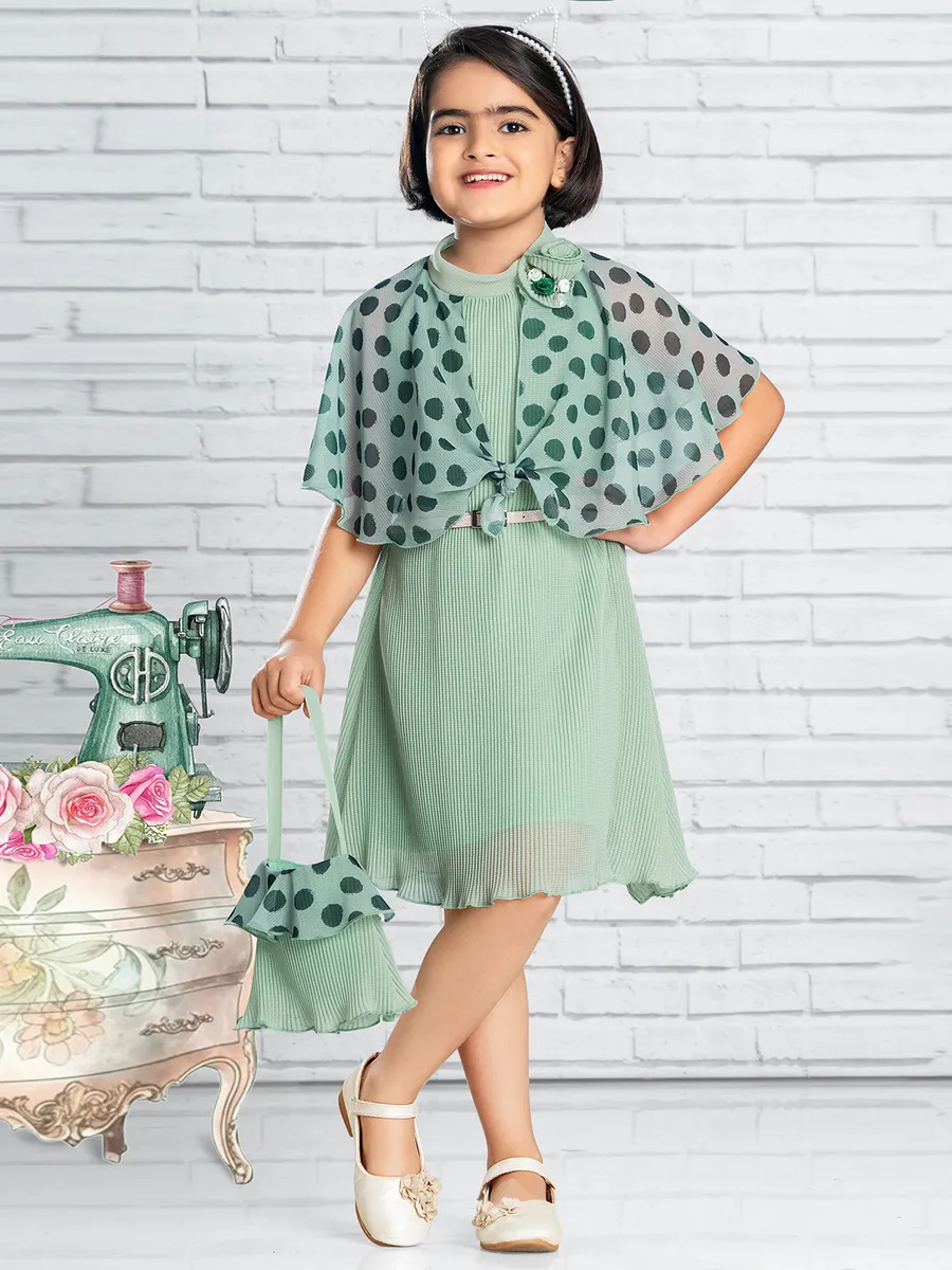 Pista green lycra frock for casual-G3-GDR0532 | United States