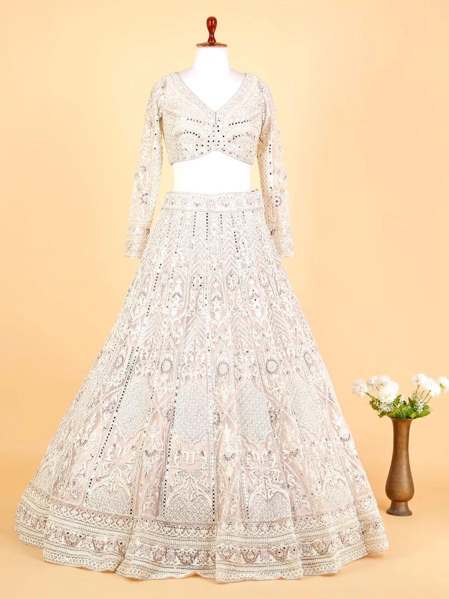 Stunning light pink net lehenga choli-G3-WLC14436 | Australia