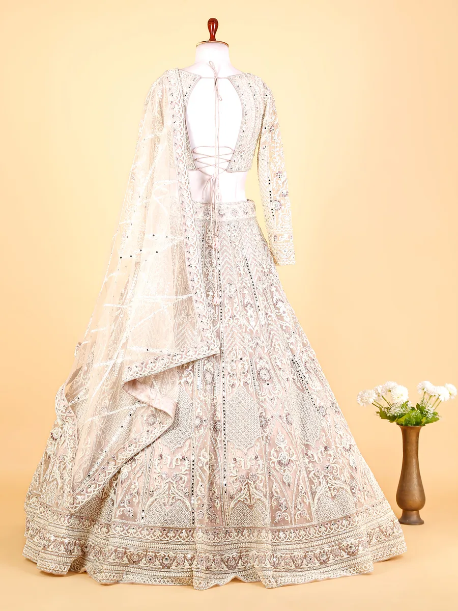 Stunning light pink net lehenga choli-G3-WLC14436 | Australia