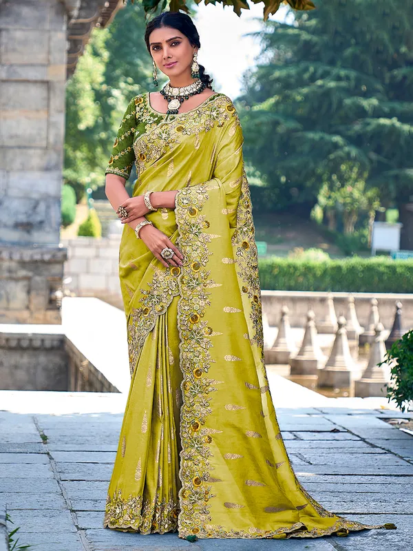 Buy Green Sarees: Emerald, Mint, Parrot, Dark Green Saree