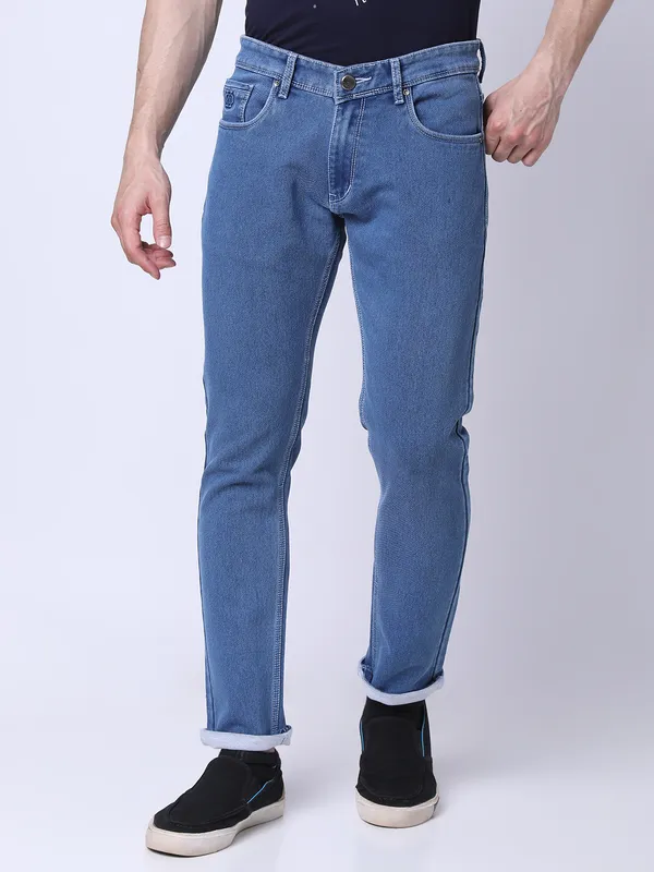 Shop Oxemberg Men Slim Fit Solid Jeans Online | 5OXDN0R0000DB1053-0130