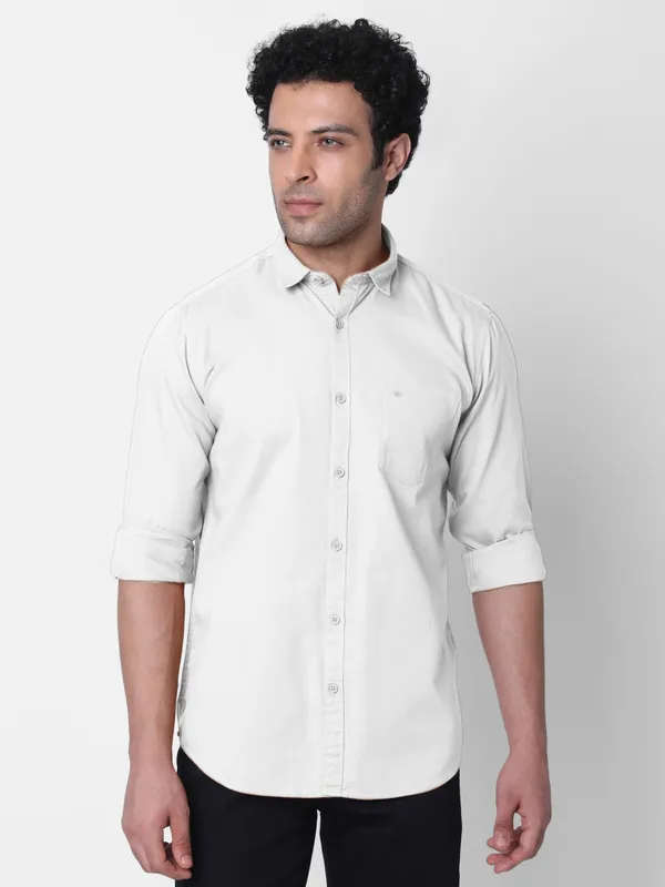 Shop Oxemberg Men Slim Fit Casual Shirt 5OXSHFR00OJN10026-0138 Online