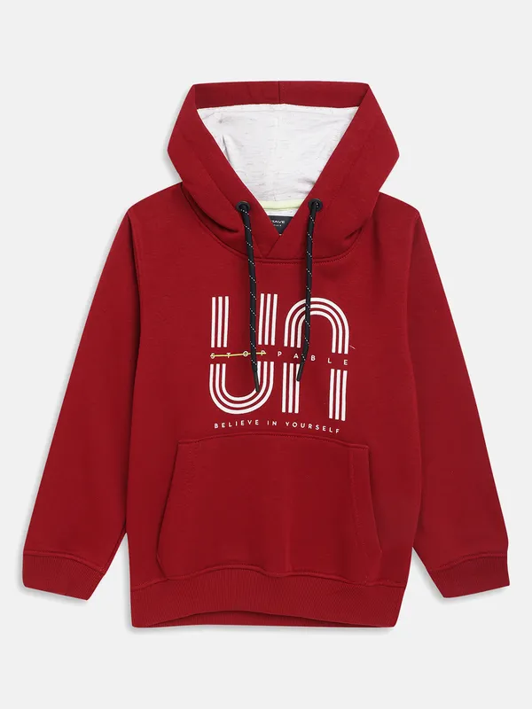 Typography Print Hoodie