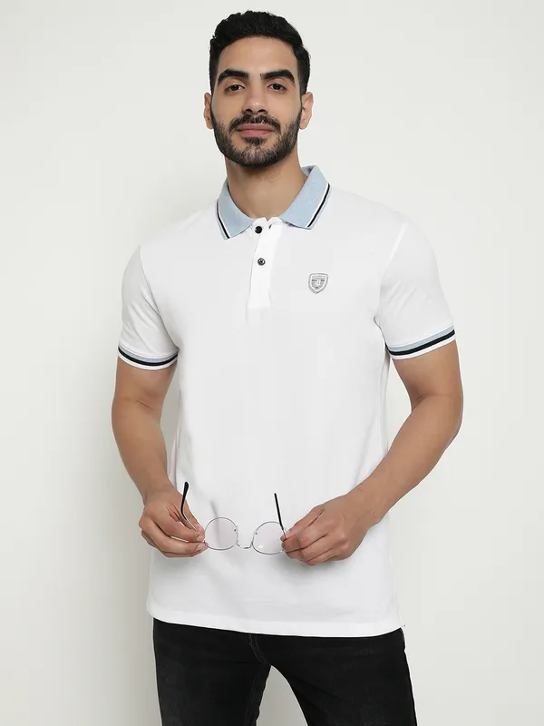 Contrast Collar Polo T-Shirt