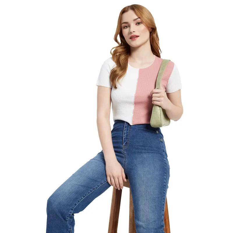 Cut & Sew Crop Top