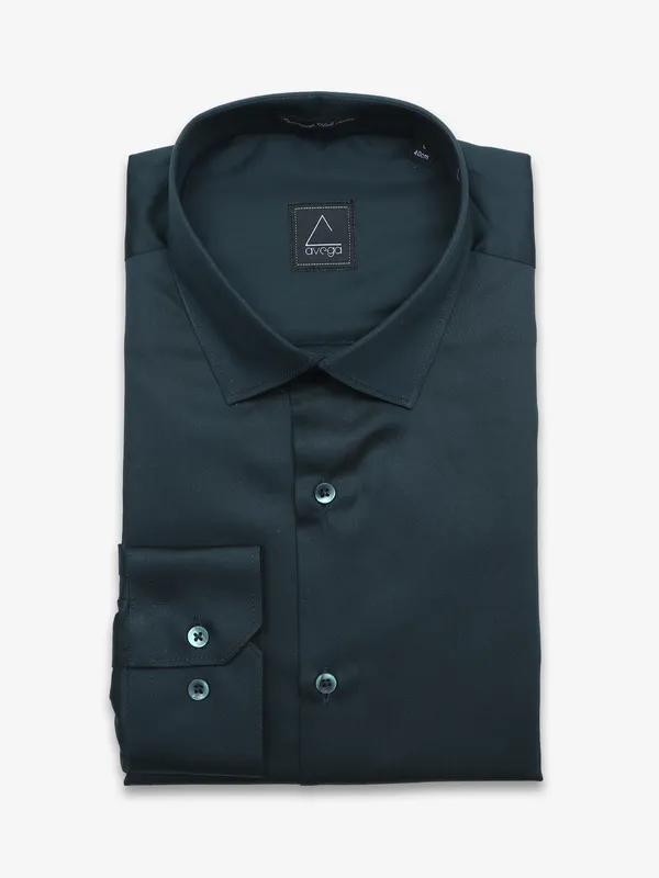 Avega rama blue plain cotton shirt-G3-MFS12998 | United States