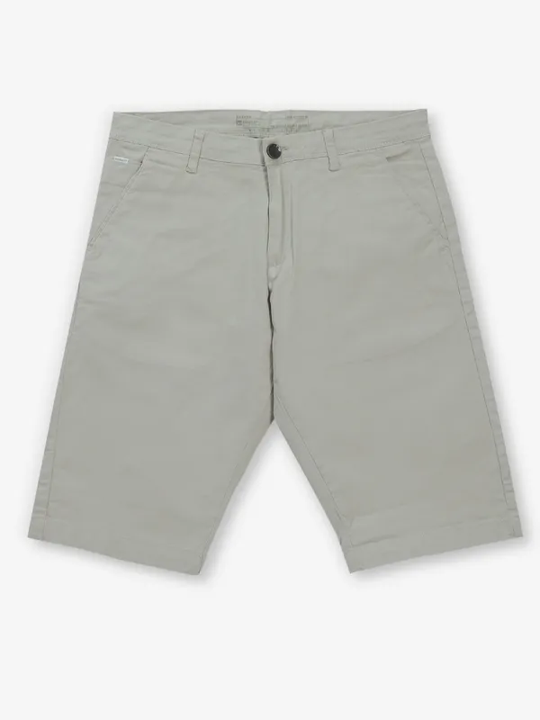 BEEVEE light grey cotton solid shorts-G3-MSO0737 | United States