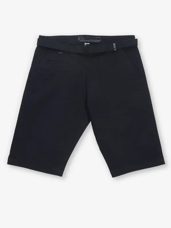 BEEVEE navy cotton solid shorts-G3-MSO0742 | United States
